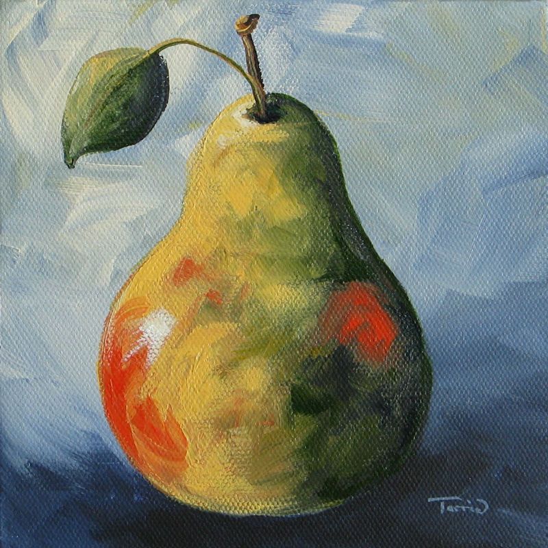 Torrie Smiley, Original Works of Art: New Pear Painting ~ Single Small Pear
